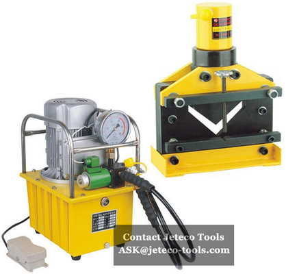 China electric motor hydraulic pump operated CAC-110 hydraulic angle steel cutter, portable hydraulic cutting machine supplier